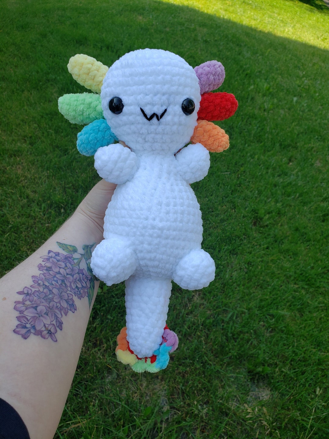 Rainbow Axolotl Crochet Plush - Etsy