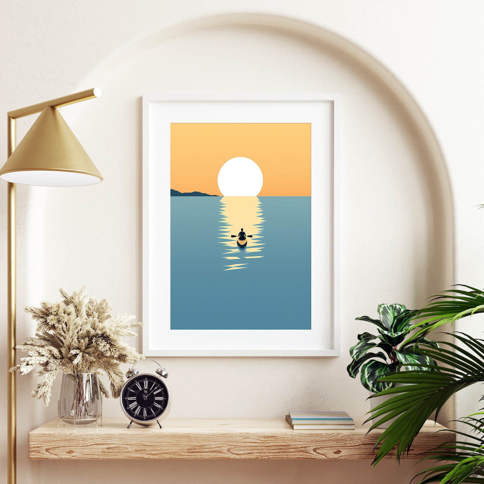 Minimalist Kayaking Poster | Printable Wall Art for Kayak Lovers ...