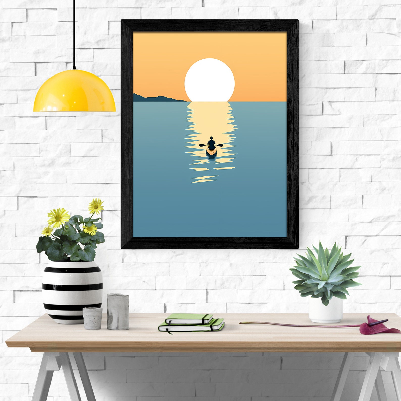 Minimalist Kayaking Poster | Printable Wall Art for Kayak Lovers ...