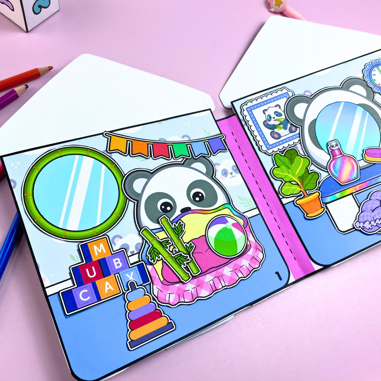 Printables Dollhouse Panda House, Kids Busy Book X Quiet Book ...