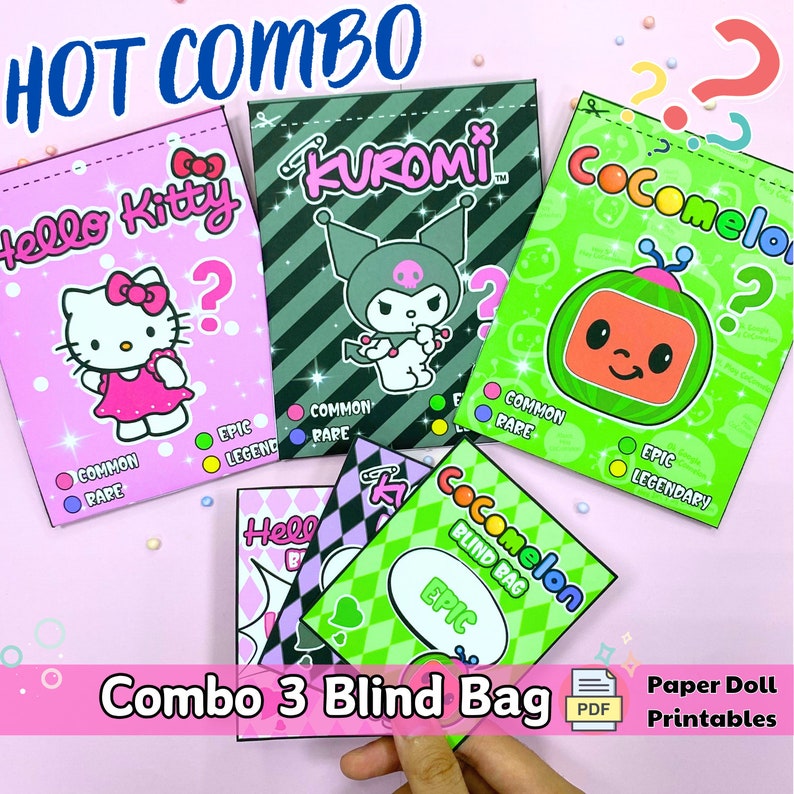 Hot Combo 3 Paper Blind Bags Printables, DIY Crafts, Blind Bag, Activities for Toddlers ...