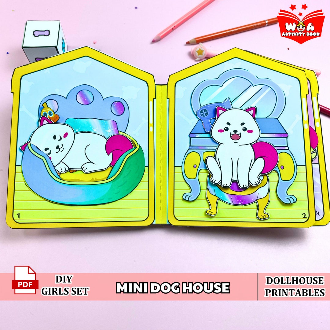 Printables Busy Book Mini Dog House, Dog Busy Book, Paper Doll ...
