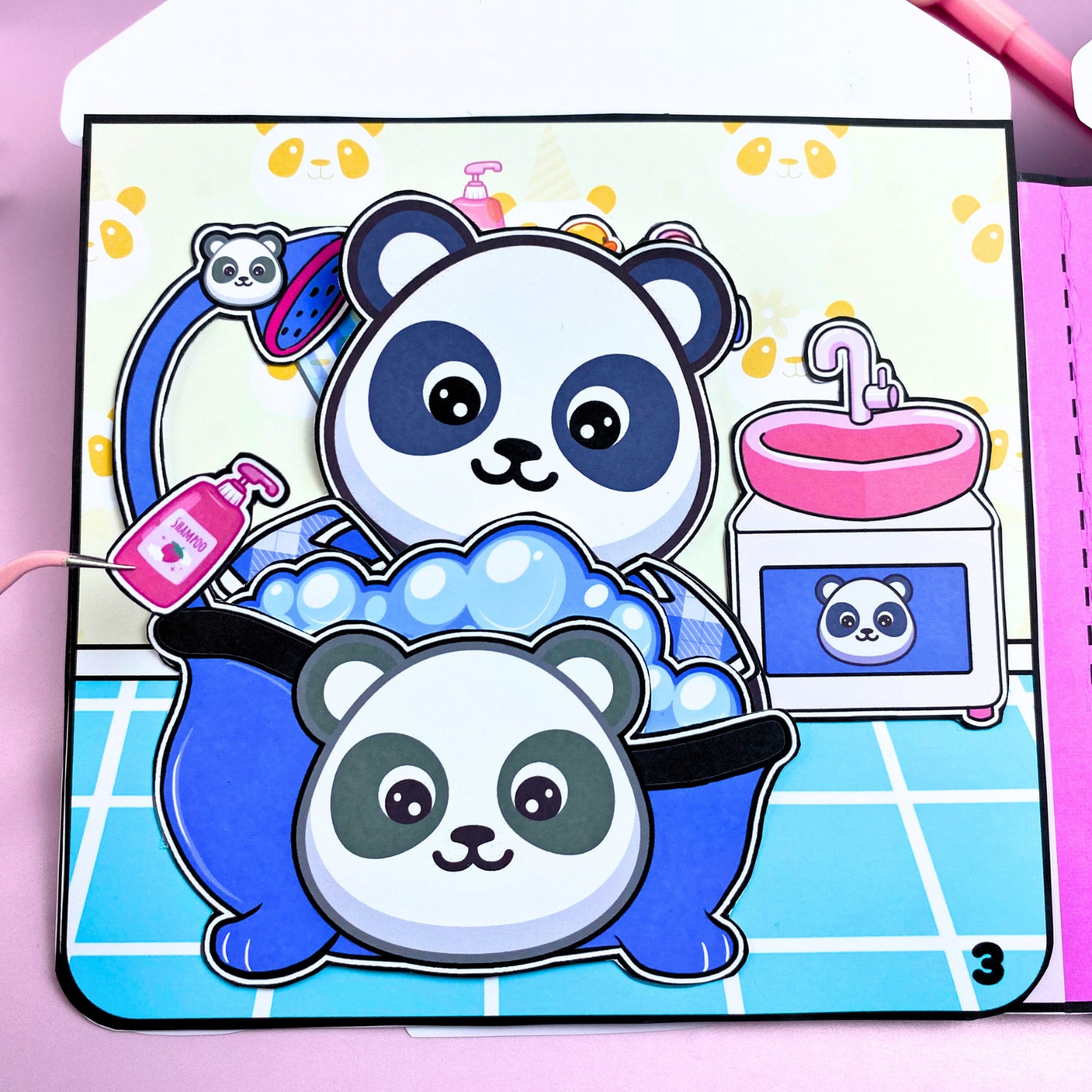 Printables Dollhouse Panda House, Kids Busy Book X Quiet Book ...