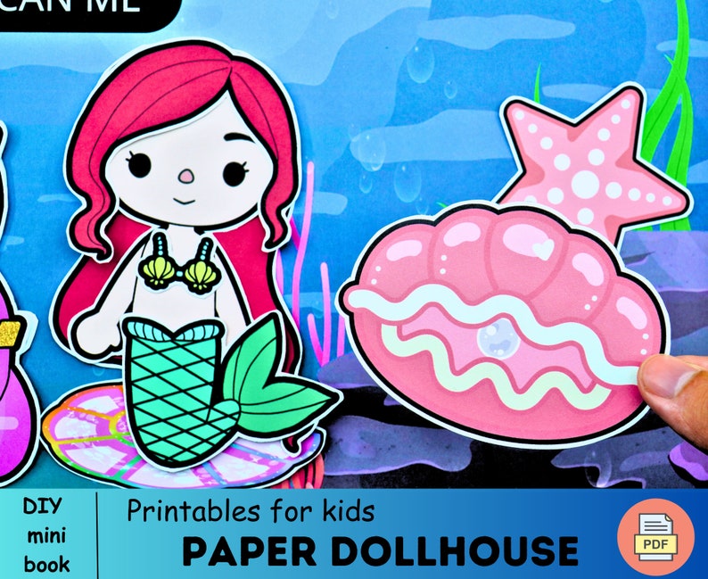 Toca Boca Mermaid Paper Doll Printables Toca Boca Mermaid Doll Clothes Activity Quiet Book Pages