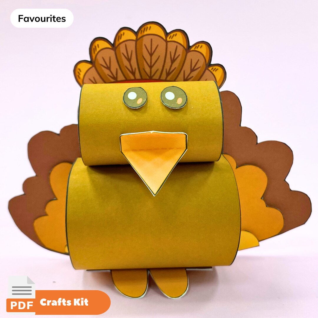 Tube Turkey Printable Craft for Kids Thankful Turkey - Etsy Australia