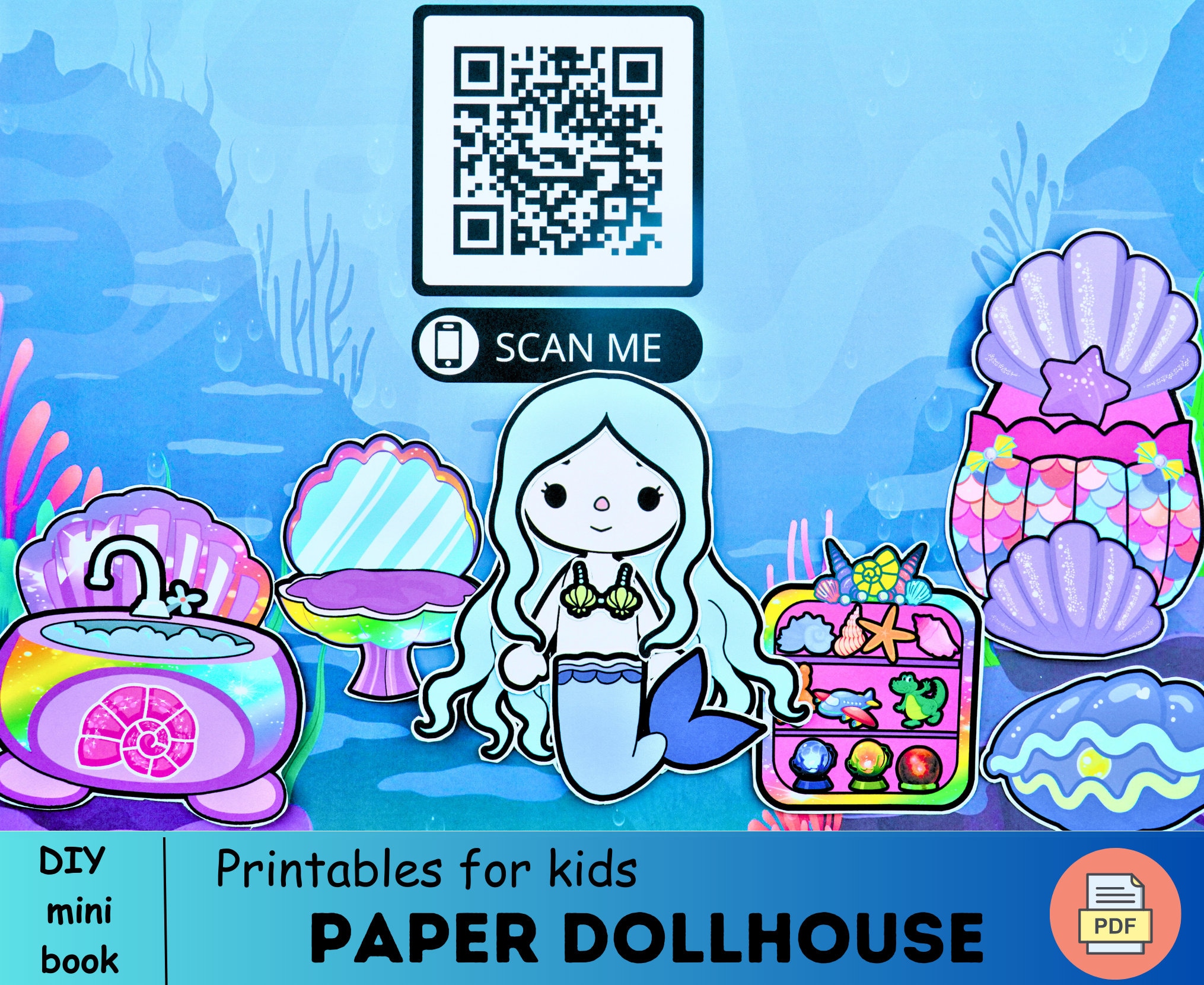 Toca Boca Mermaid Paper Doll Printables Toca Boca Mermaid - Etsy Israel