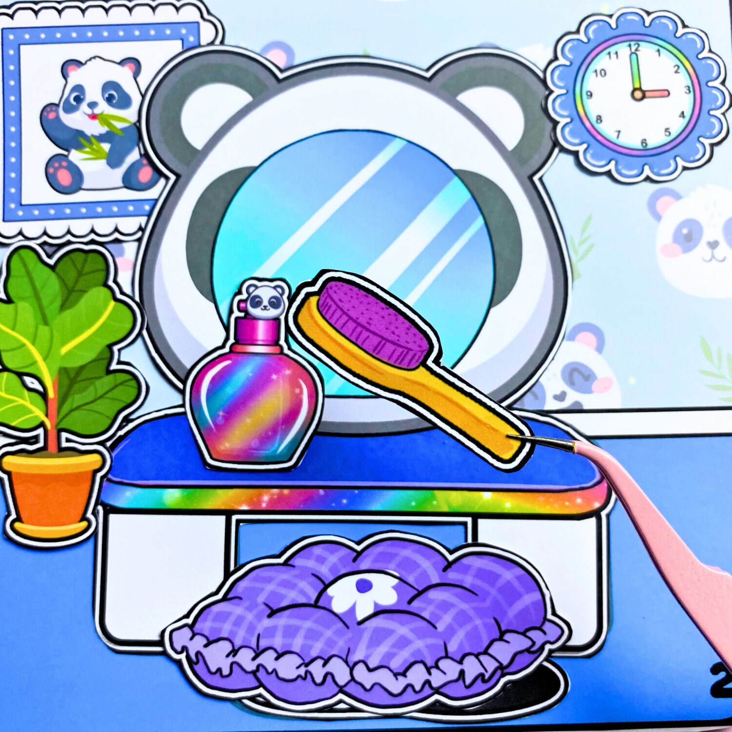 Printables Dollhouse Panda House, Kids Busy Book X Quiet Book ...