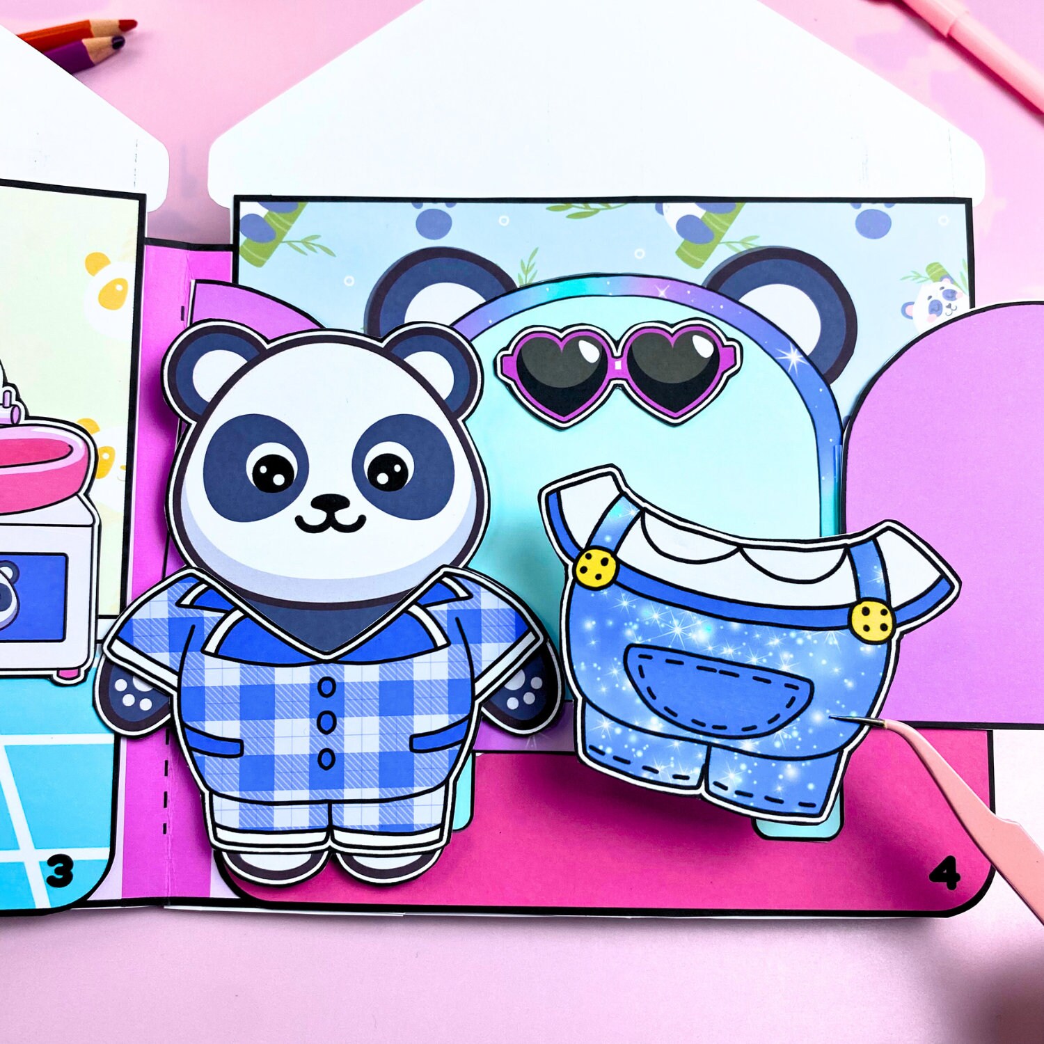 Printables Dollhouse Panda House, Kids Busy Book X Quiet Book ...