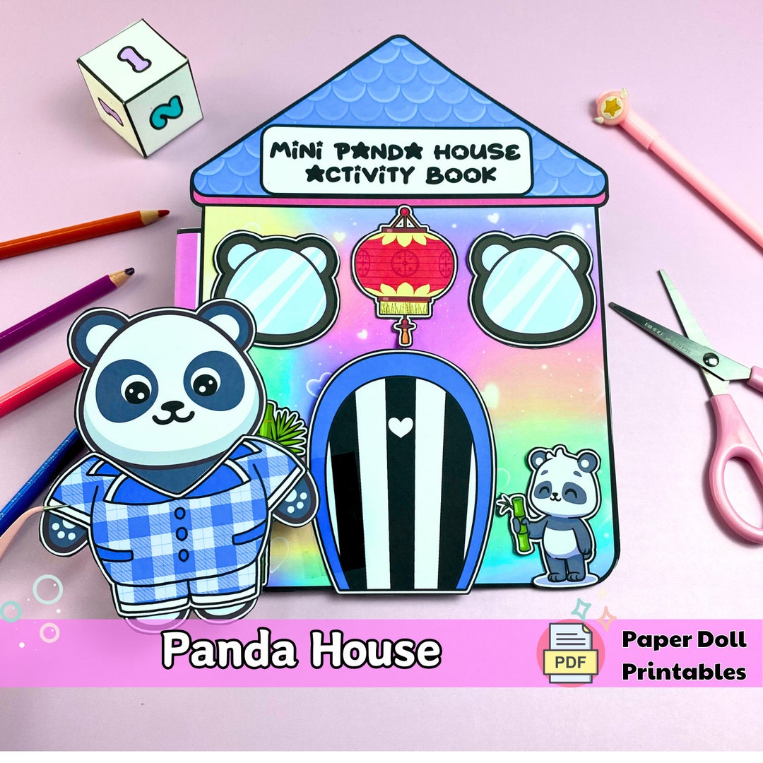 Printables Dollhouse Panda House, Kids Busy Book X Quiet Book ...