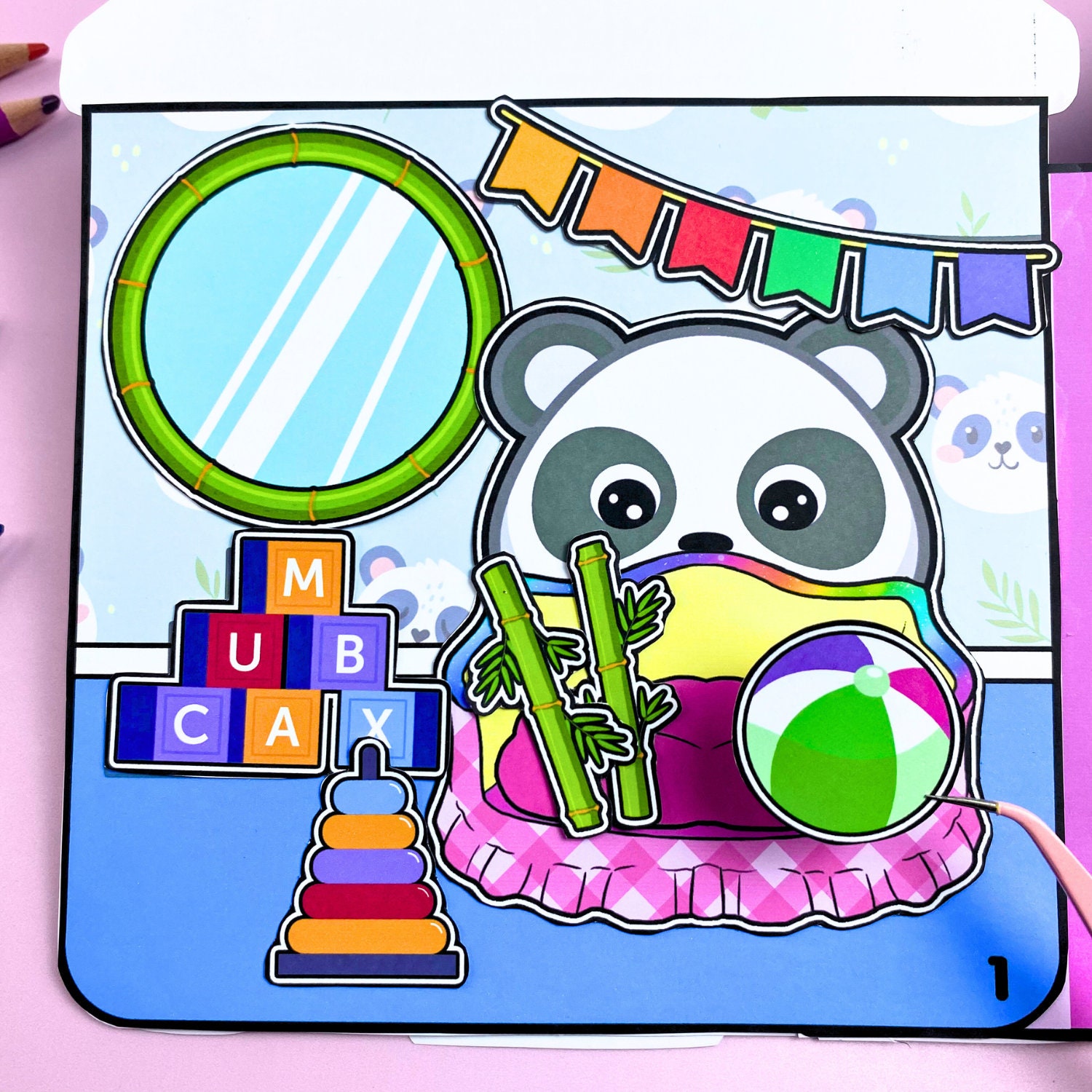 Printables Dollhouse Panda House, Kids Busy Book X Quiet Book ...