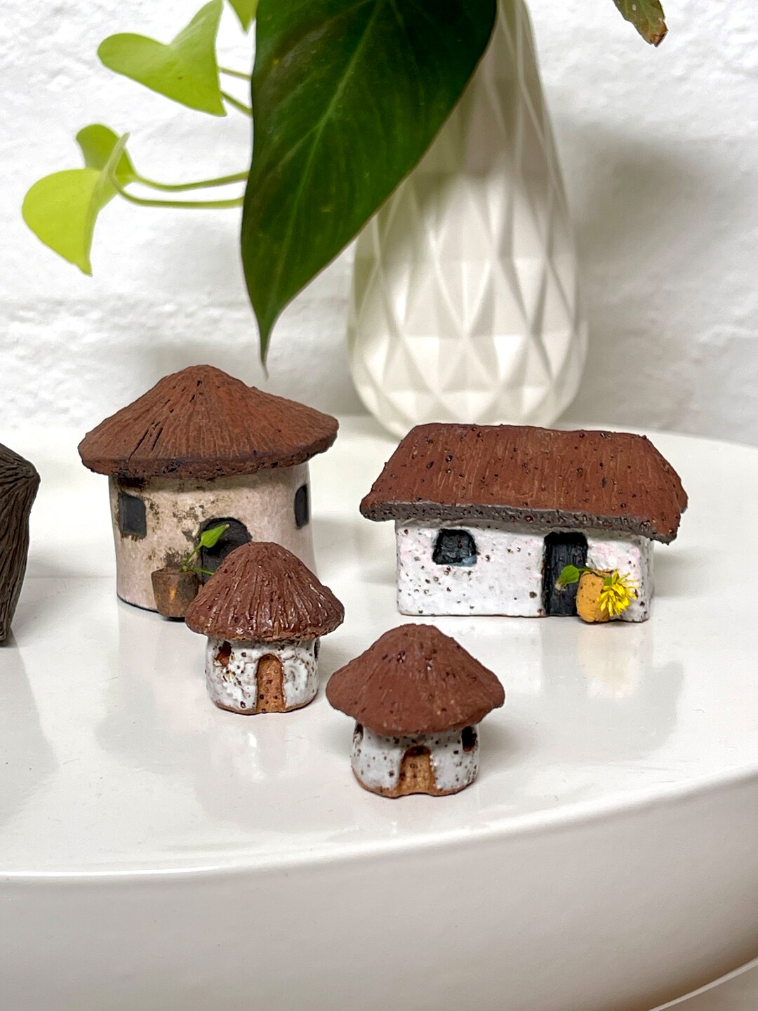 Ceramic Miniature Houses and Huts Choose From Option - Etsy