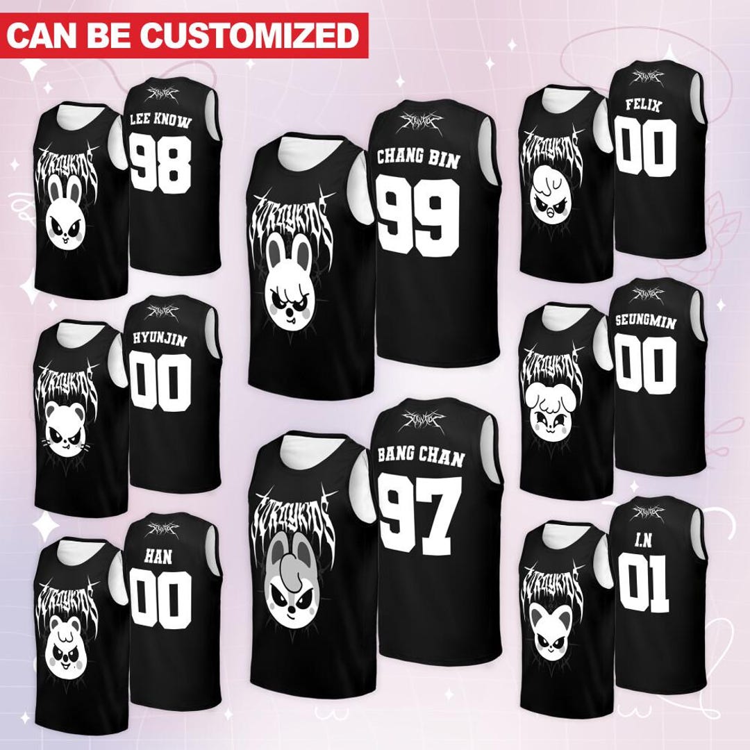 Custom Dominate Tour Evil Skzoo Basketball Jersey, SKZ Merch, Skz Shirt ...