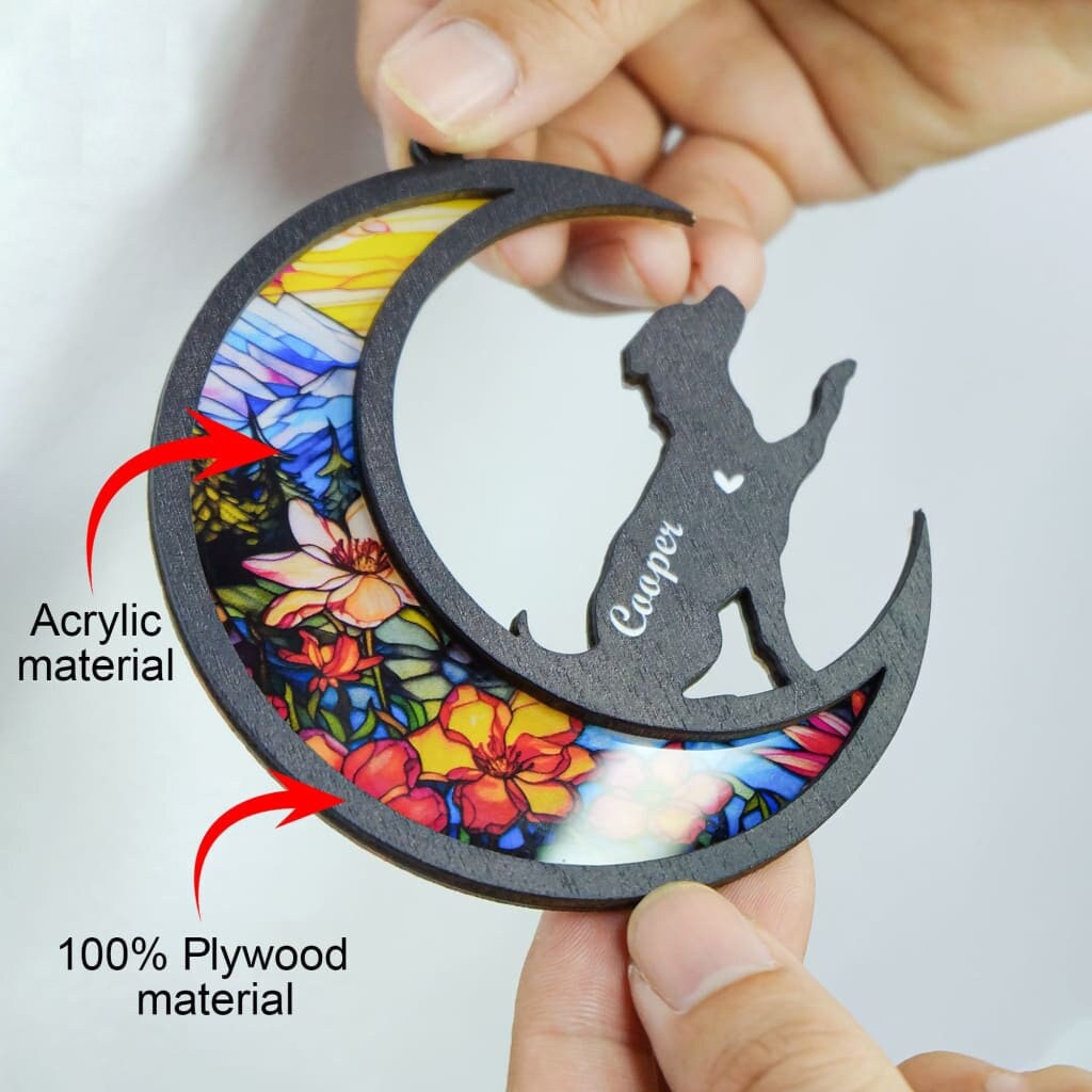 Squirrel Memorial Suncatcher, Pet Loss Suncatcher, Bereavement Squirrel ...