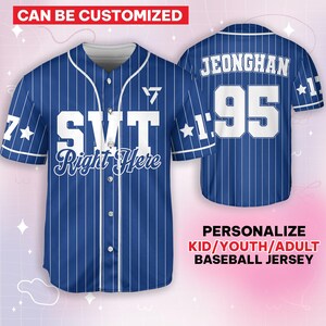 SVT Right Here Jeonghan Baseball Jersey, Seventeen Carat Jersey, Kpop ...