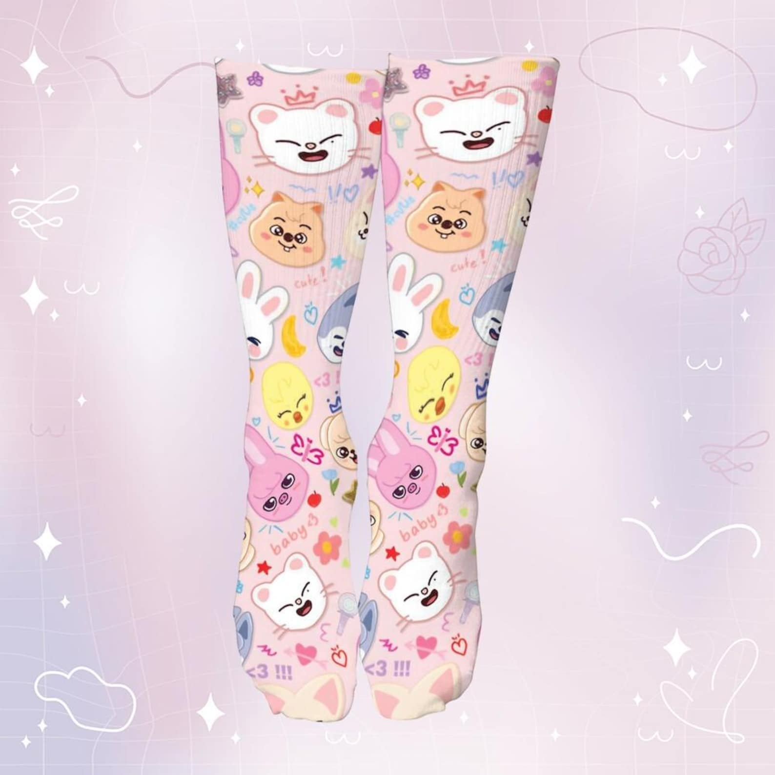 Skzoo Smile Kpop Socks, Fan Accessory, Unique Fan Gift, Souvenir Gift ...