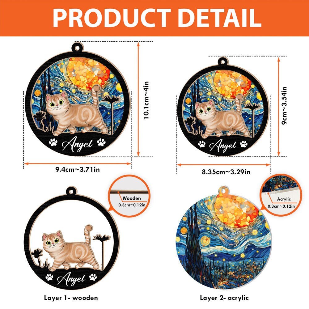 Squirrel Memorial Suncatcher, Pet Loss Suncatcher, Bereavement Squirrel ...