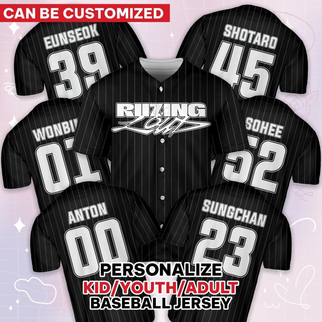 Custom 2025 Concert Riizing Loud Baseball Jersey, Fanmade Kpop Merch ...
