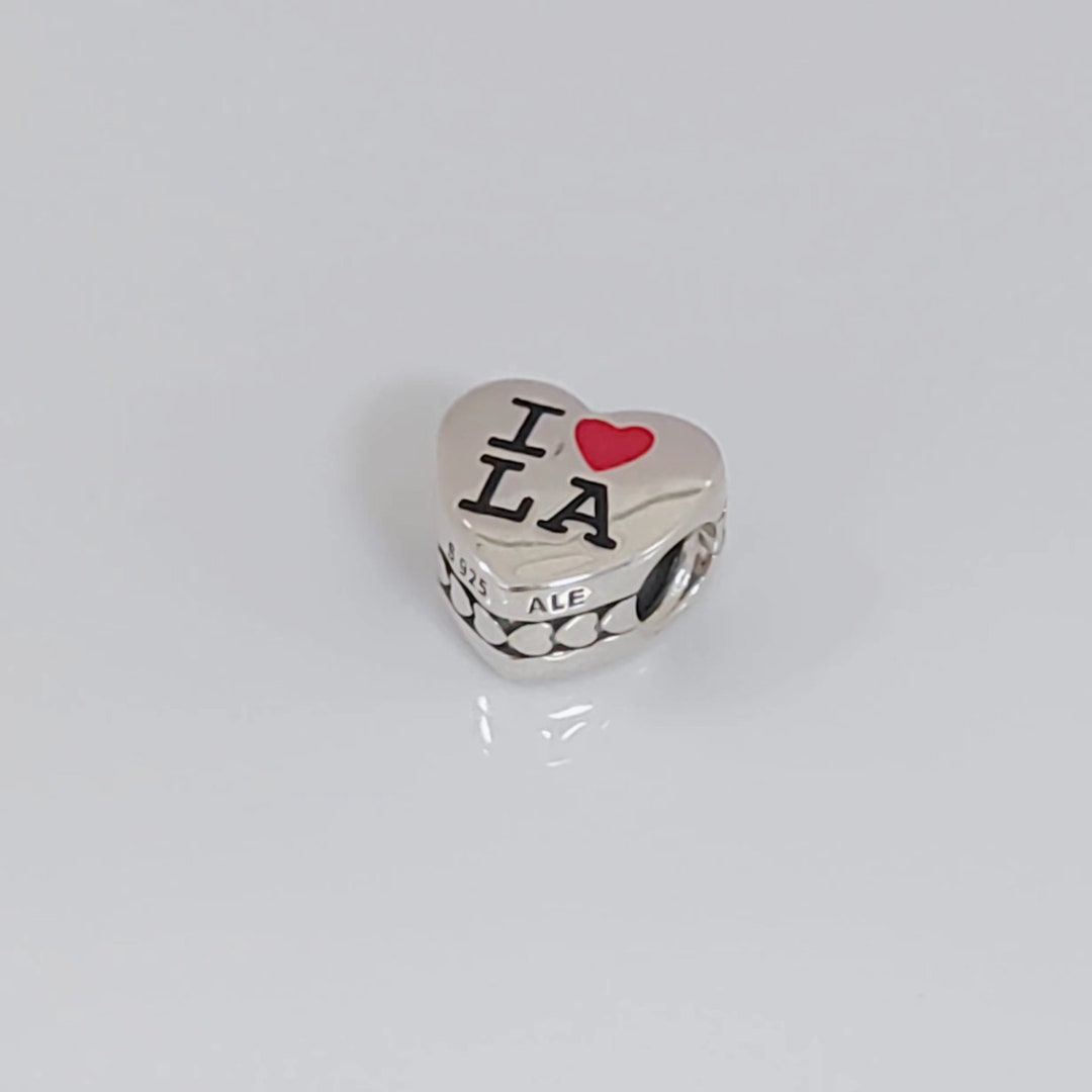 Pandora Heart-shaped Los Angeles Charm S925 Silver Bracelet - Etsy