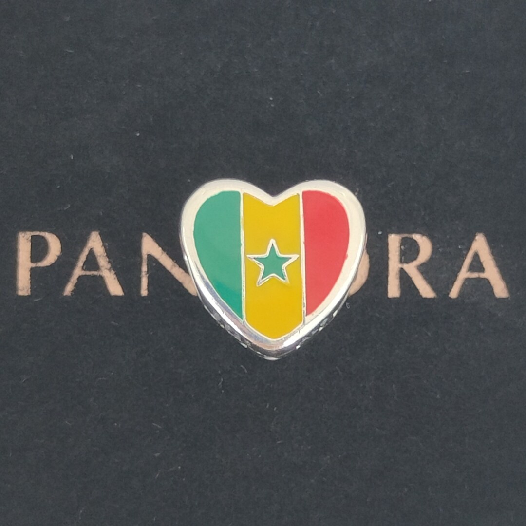 Pandora Senegal Flag Exclusive Heart Charm Bead I Love Senegal Pendants ...