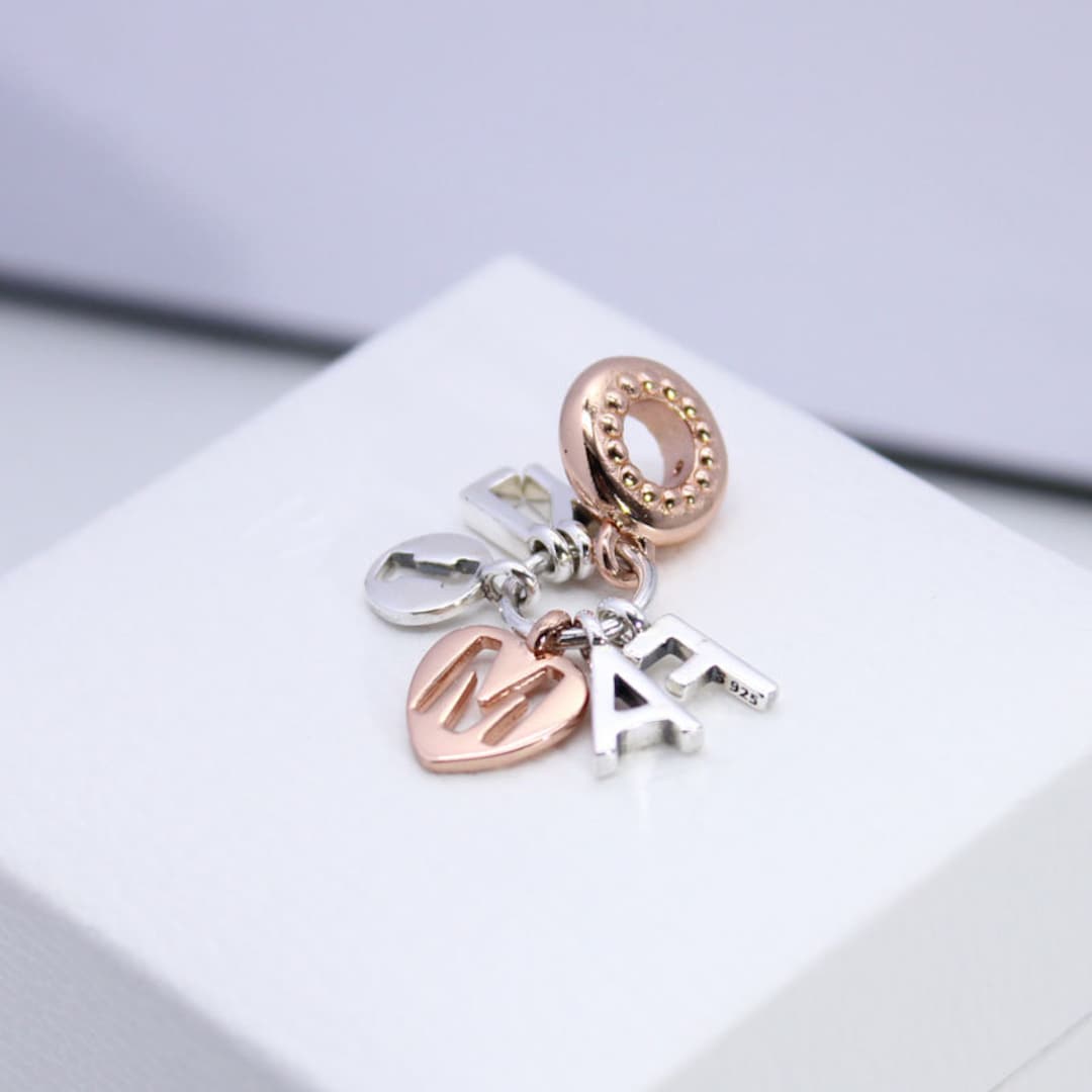 Pandora Family Letters Dangle Charm Pendant S925 ALE / - Etsy