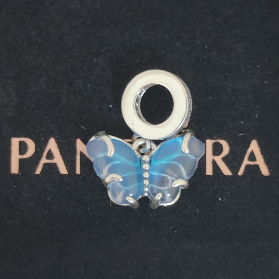Pandora Blue Murano Glass Butterfly Dangle Charm Pendant, S925 ALE ...