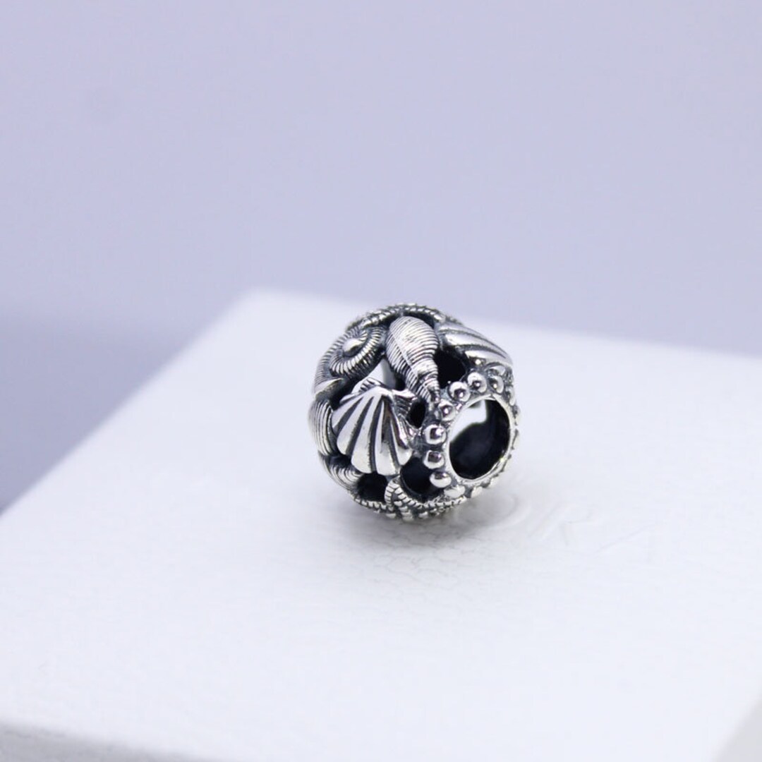 Pandora Openwork Starfish, Shells & Hearts Bead Charm Pendant, S925 ALE ...
