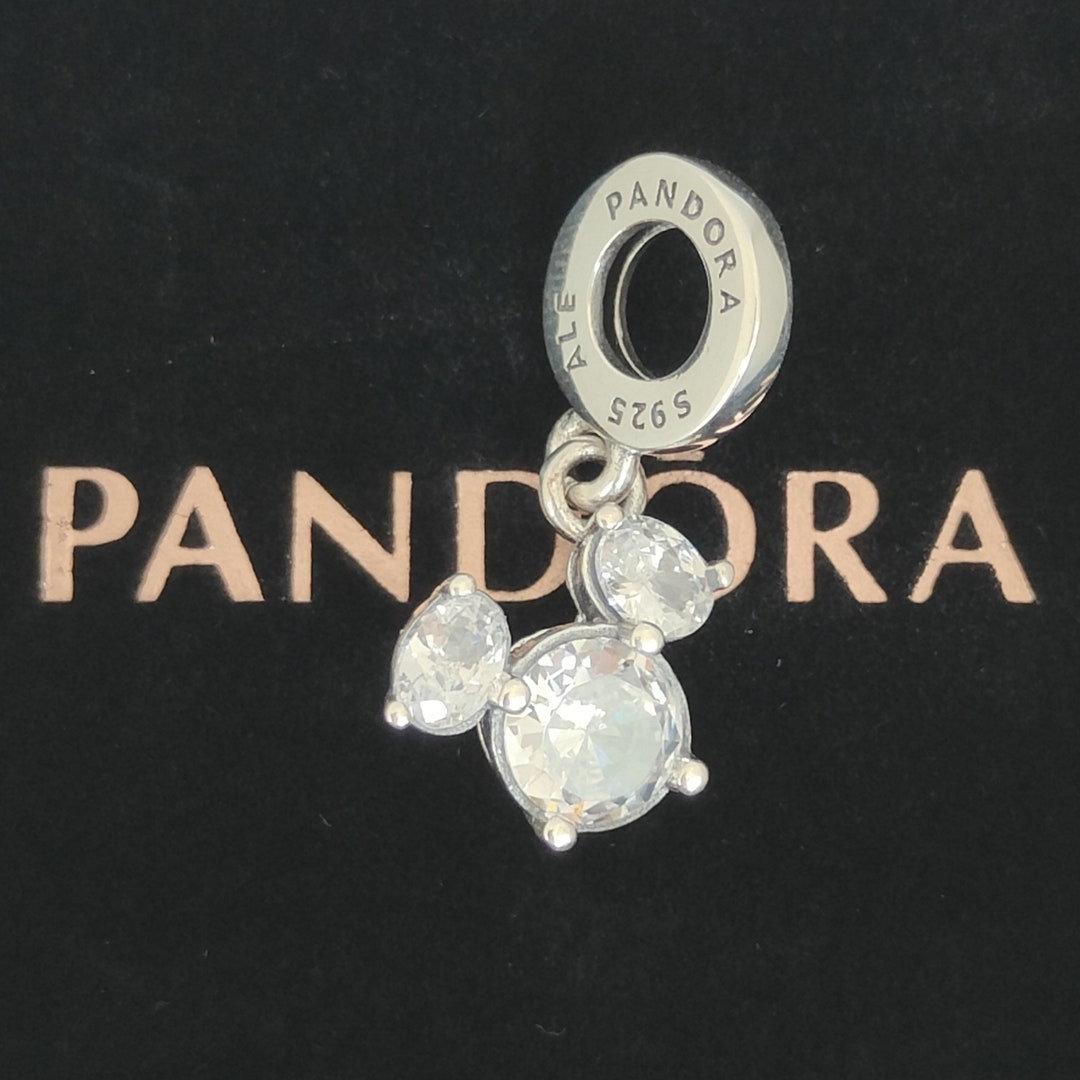 Pandora Mickey Mouse Sparkling Head Silhouette Charm Pendant - Etsy