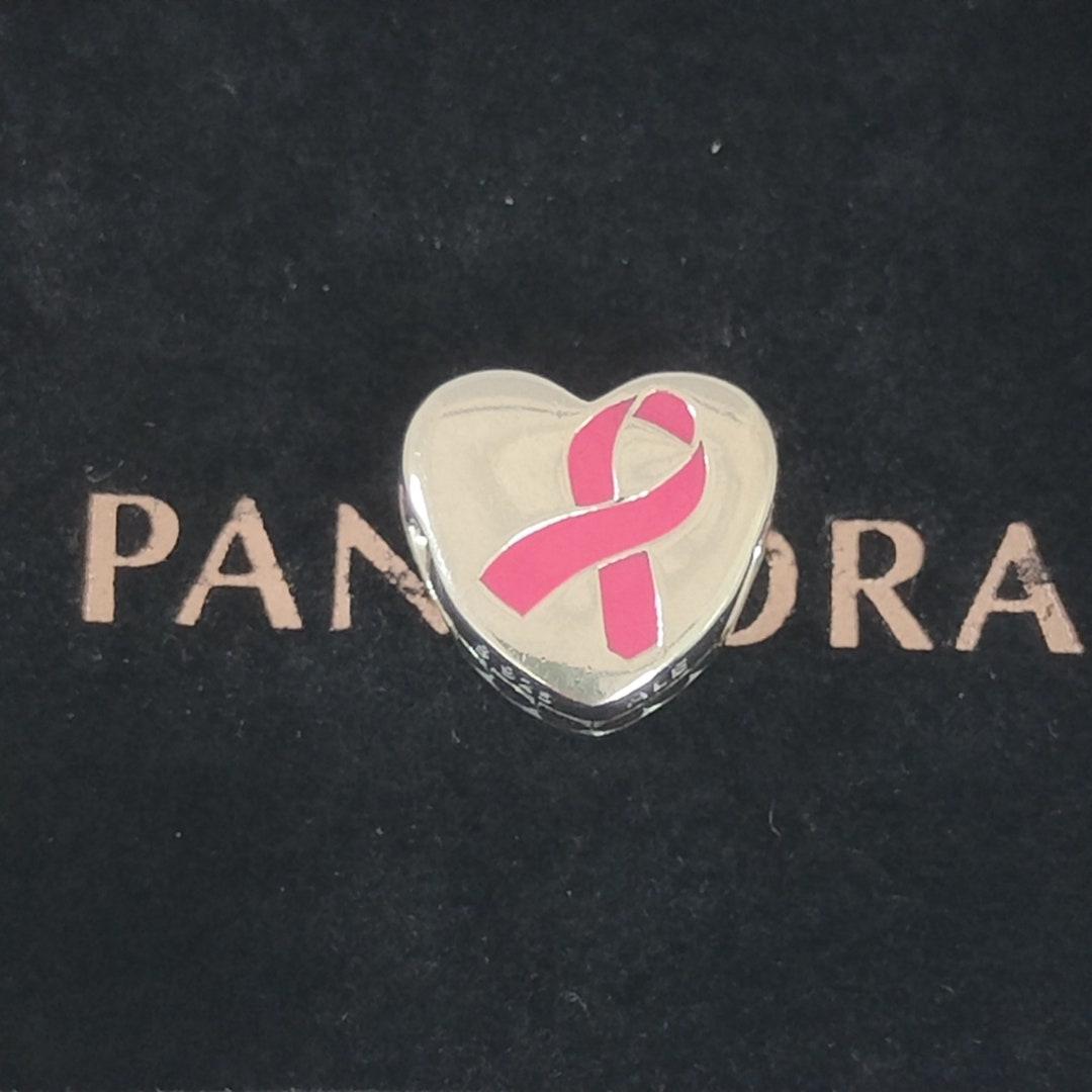 Pandora Pink Ribbon of Hope Heart Shape Charm, Heart Pendants ...