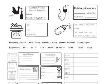 Neonatal NICU Nursing Day Handover Report Sheet Digital - Etsy