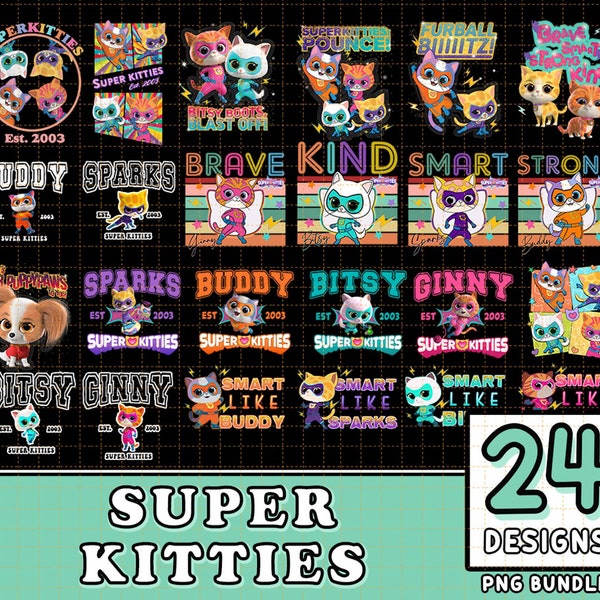Super Kitties Superkitties Kitty Birthday - Etsy