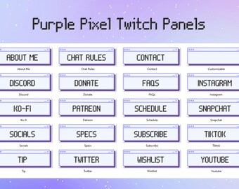 Retro Purple Pixel Chat Box Twitch Gamer Love Pixels Chat - Etsy