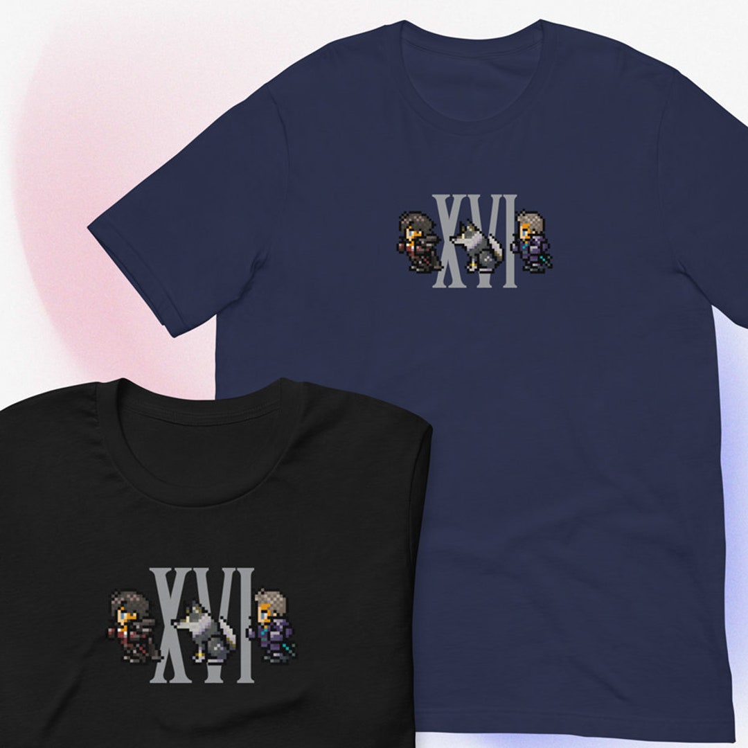 Clive Torgal and Cid XVI Shirt FFXVI Pixel Party Members Unisex Tee ...