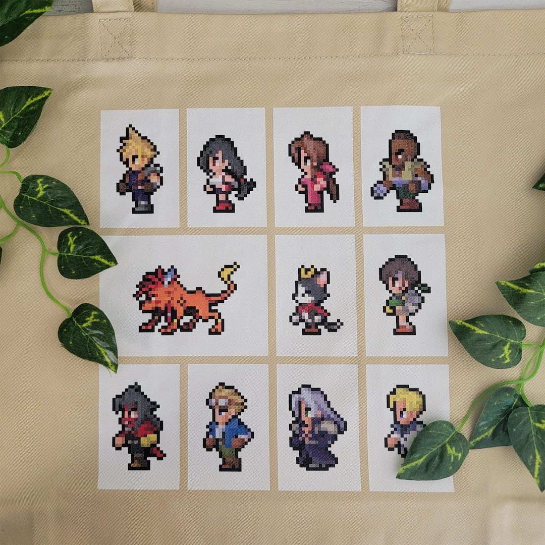 FFVII Pixel Art Tote Bag Final Fantasy 7 Organic Cotton Tote Bag - Etsy