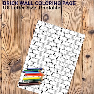 coloring pages of brick walls