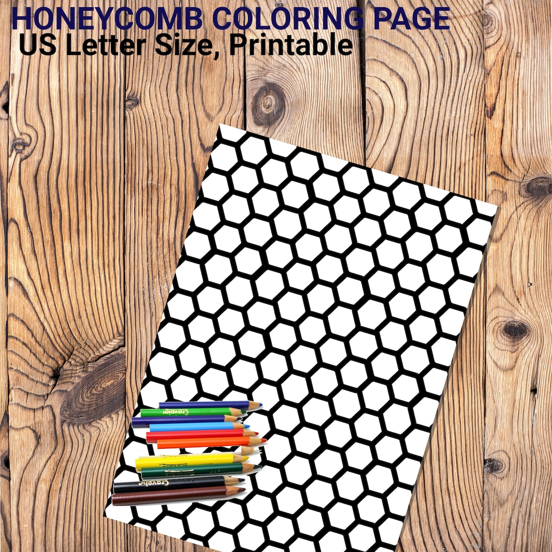 Honeycomb Coloring Page - Etsy