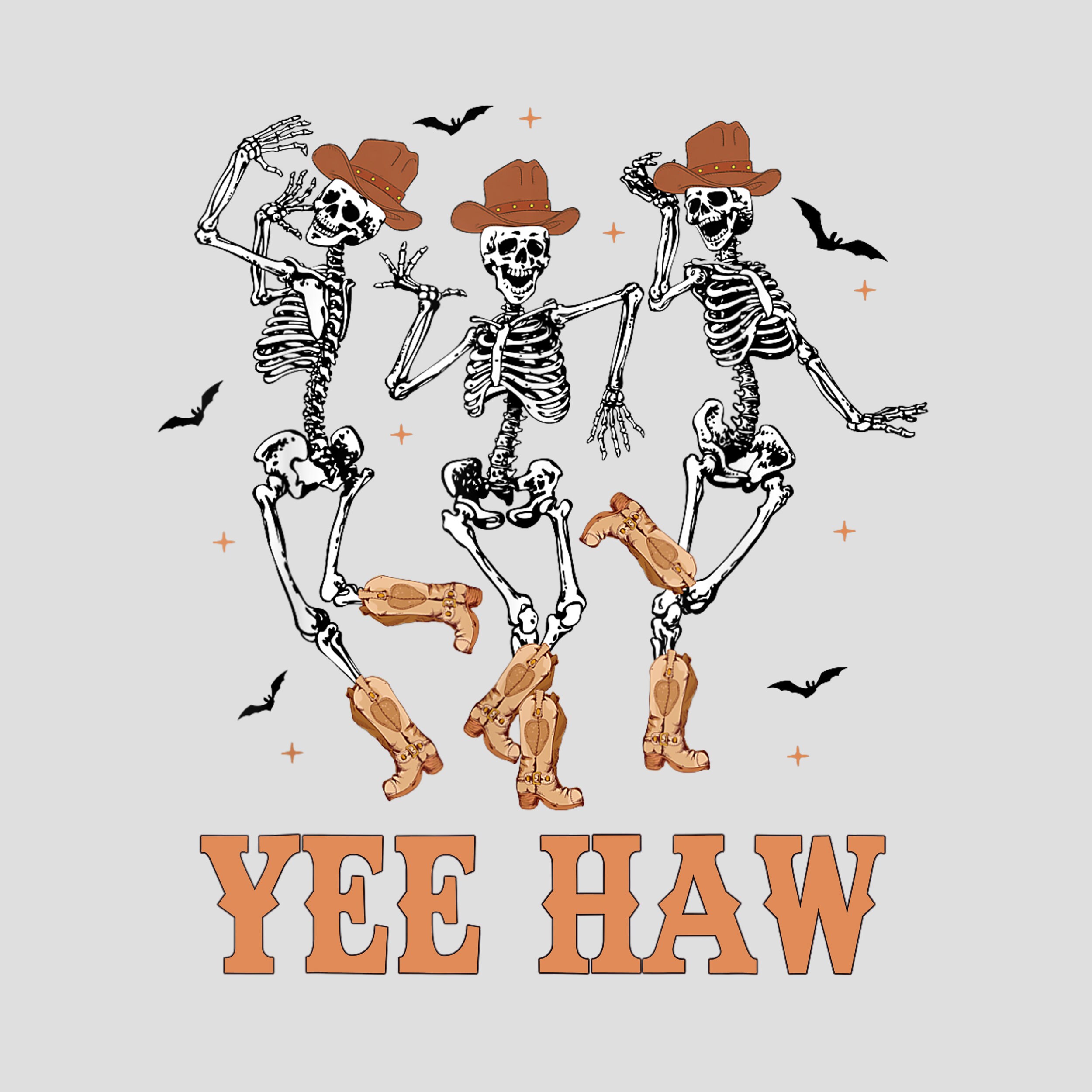 Yee Haw PNG, Retro Halloween Png, Western Halloween Png, Skeleton ...