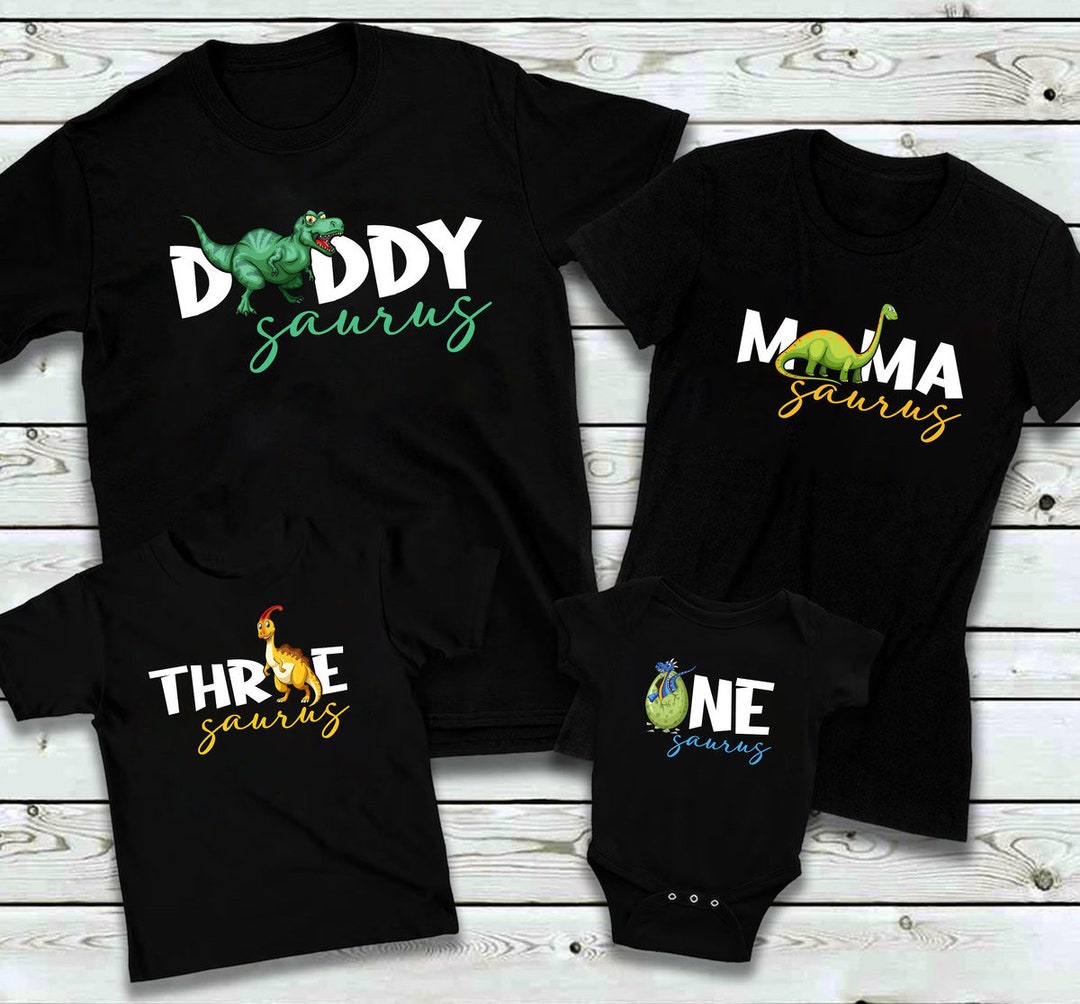 Matching Family Dinosaur Shirts, Birthday Tshirts, Custom Birthday Gift ...