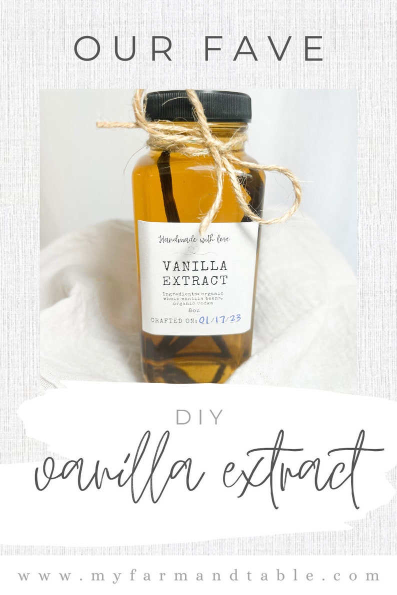 Organic DIY Vanilla Extract Label - SVG & PNG Digital Download - Etsy