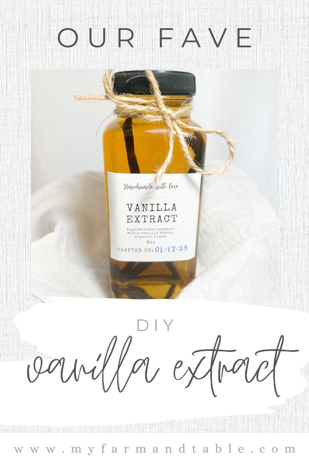 Organic DIY Vanilla Extract Label - SVG & PNG Digital Download - Etsy