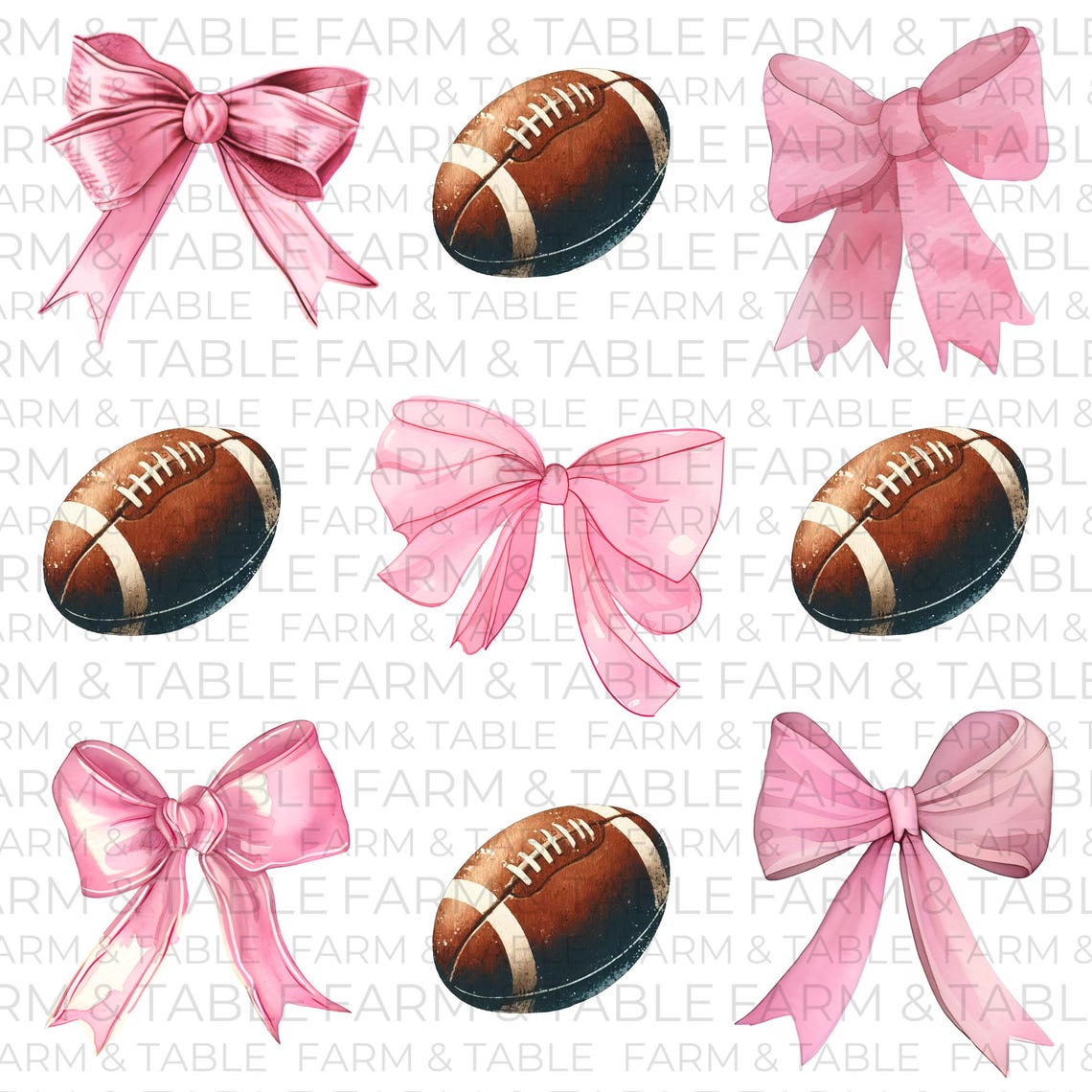 Football and Bows Coquette PNG | Sublimation & DTF Ready | T-shirts ...