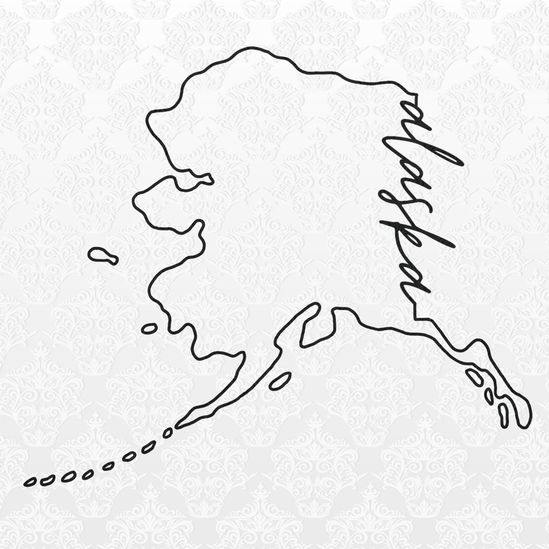 Alaska State Outline Digital Files | PNG, SVG, JPEG | Cricut ...