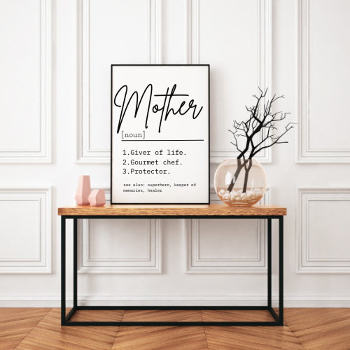 Definition of Mother Printable PNG Mothers Day Gift Minimalist Decor ...