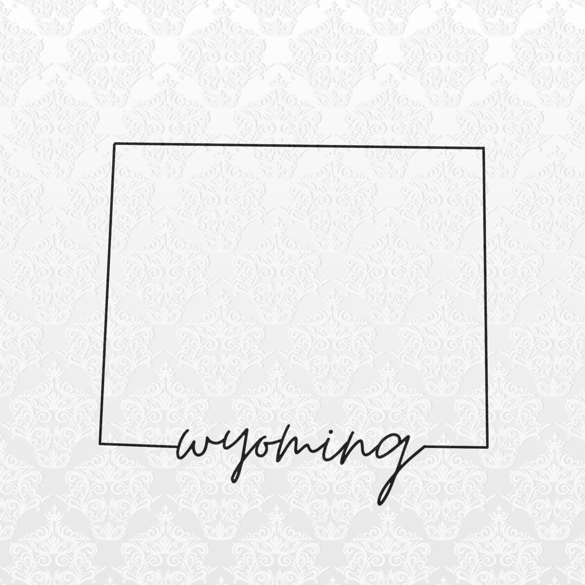 Wyoming State Outline Digital Files | PNG, SVG, JPEG | Cricut ...