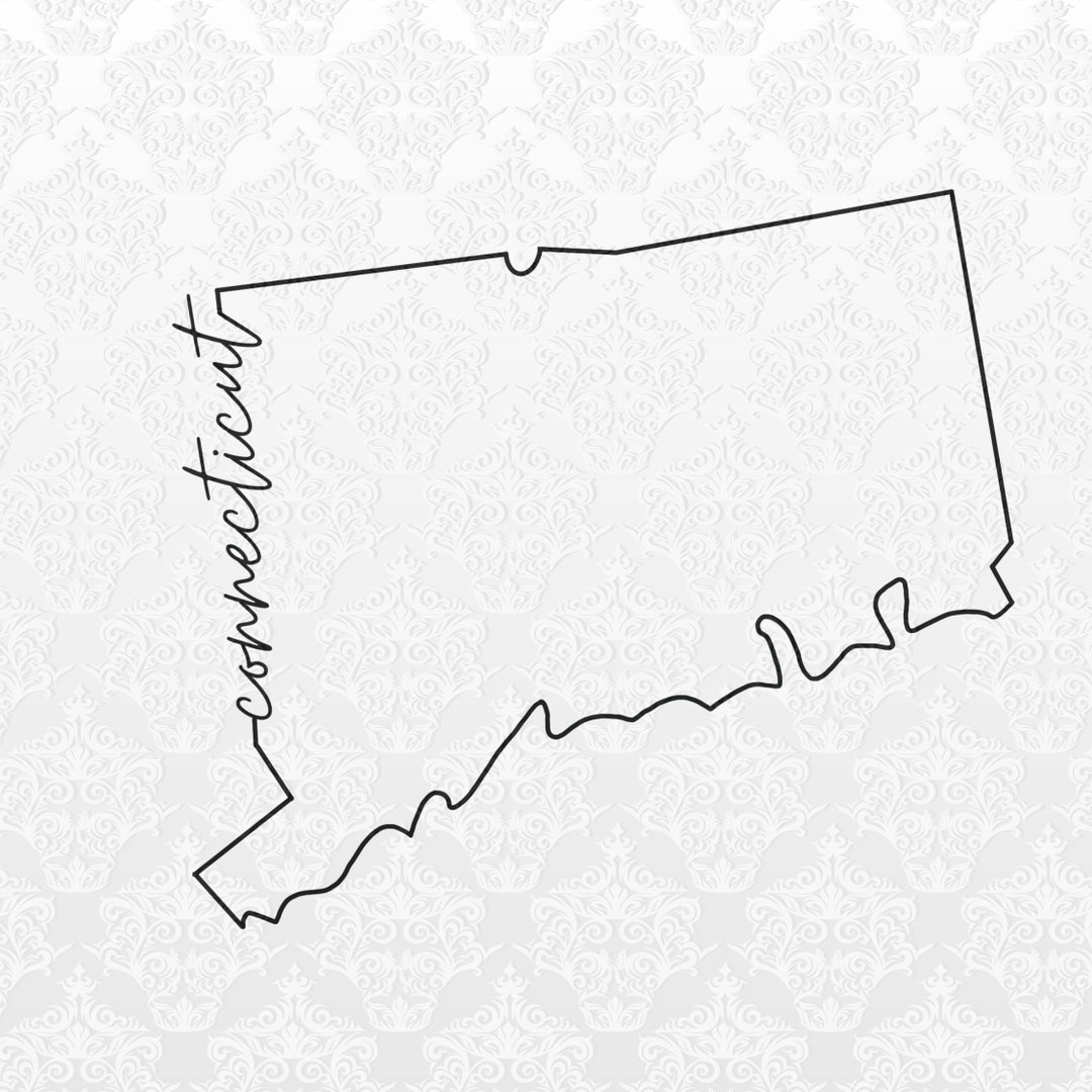 Connecticut State Outline Digital Files | PNG, SVG, JPEG | Cricut ...