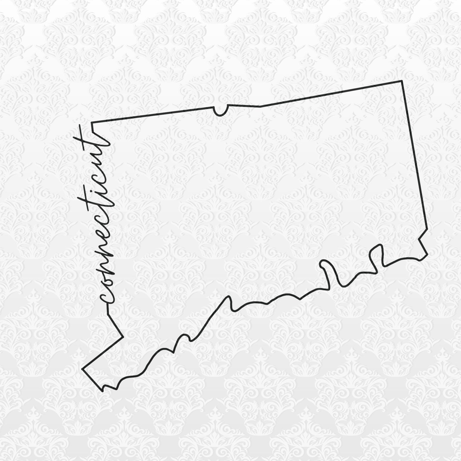 Connecticut State Outline Digital Files | PNG, SVG, JPEG | Cricut ...