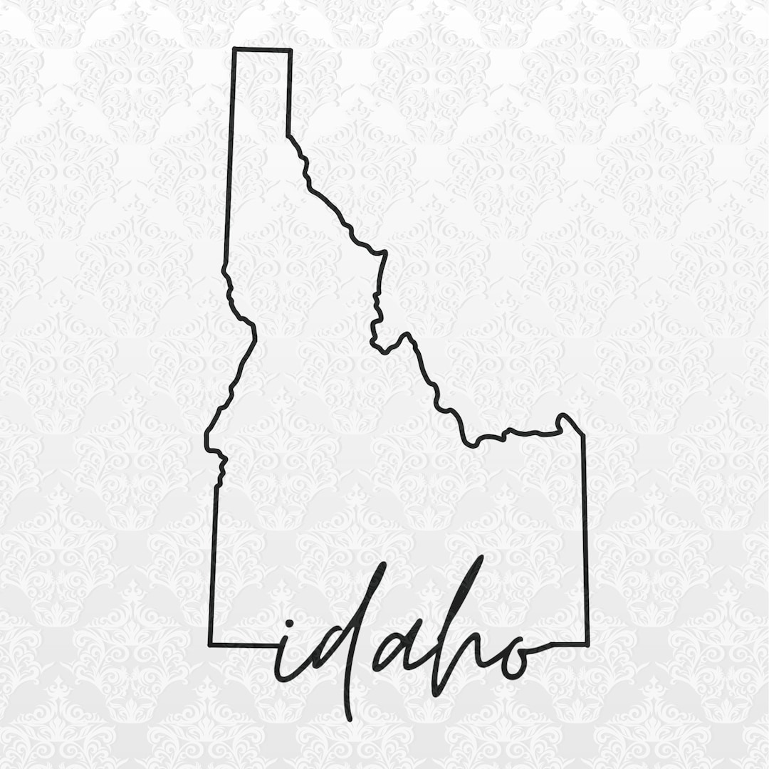 Idaho State Outline Digital Files | PNG, SVG, JPEG | Cricut ...
