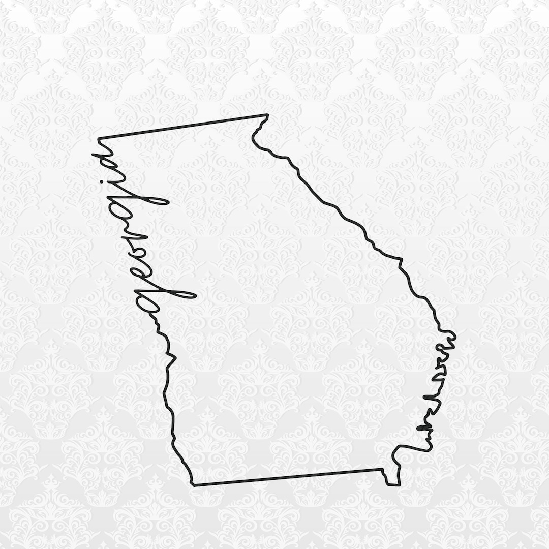 Georgia State Outline Digital Files | PNG, SVG, JPEG | Cricut ...