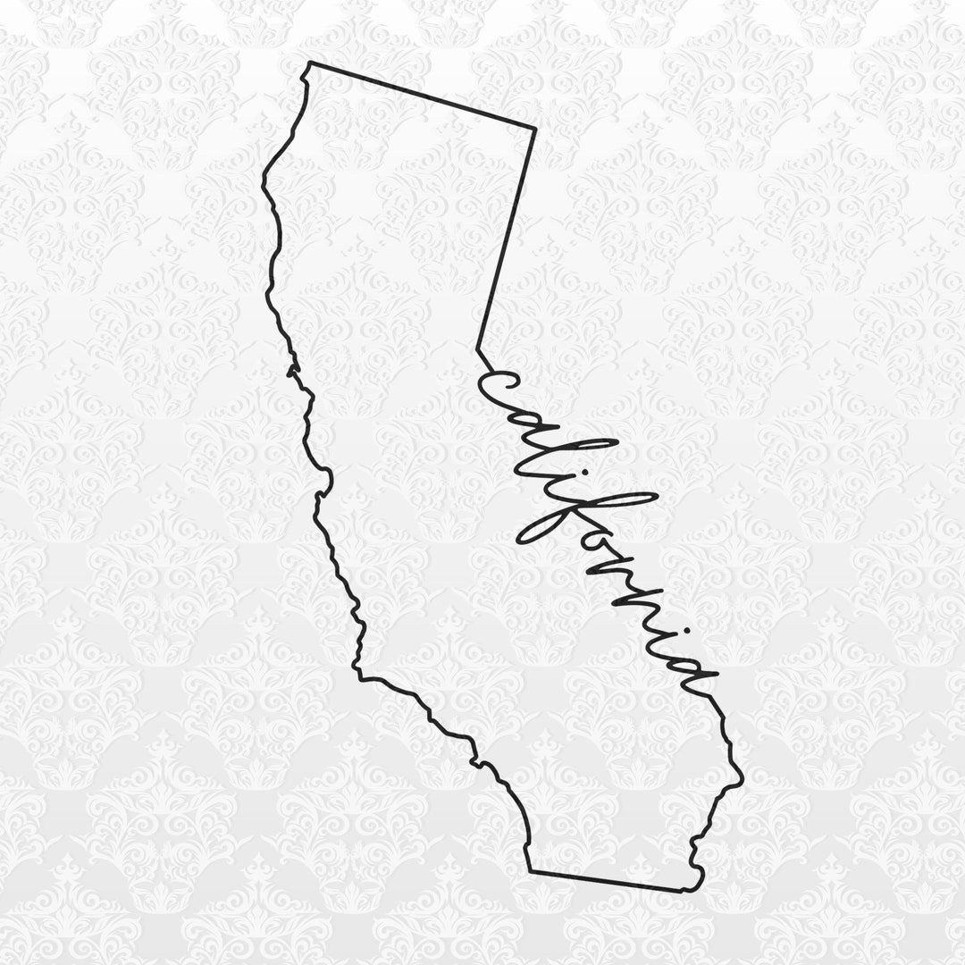 California State Outline Digital Files | PNG, SVG, JPEG | Cricut ...