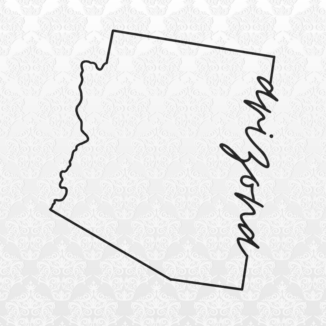 Arizona State Outline Digital Files | PNG, SVG, JPEG | Cricut ...