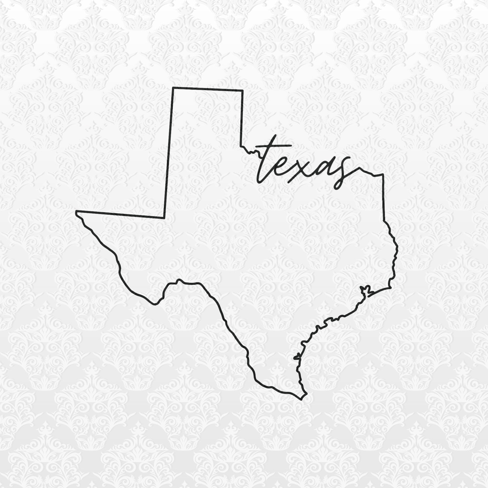 Texas State Outline Digital Files | PNG, SVG, JPEG | Cricut ...
